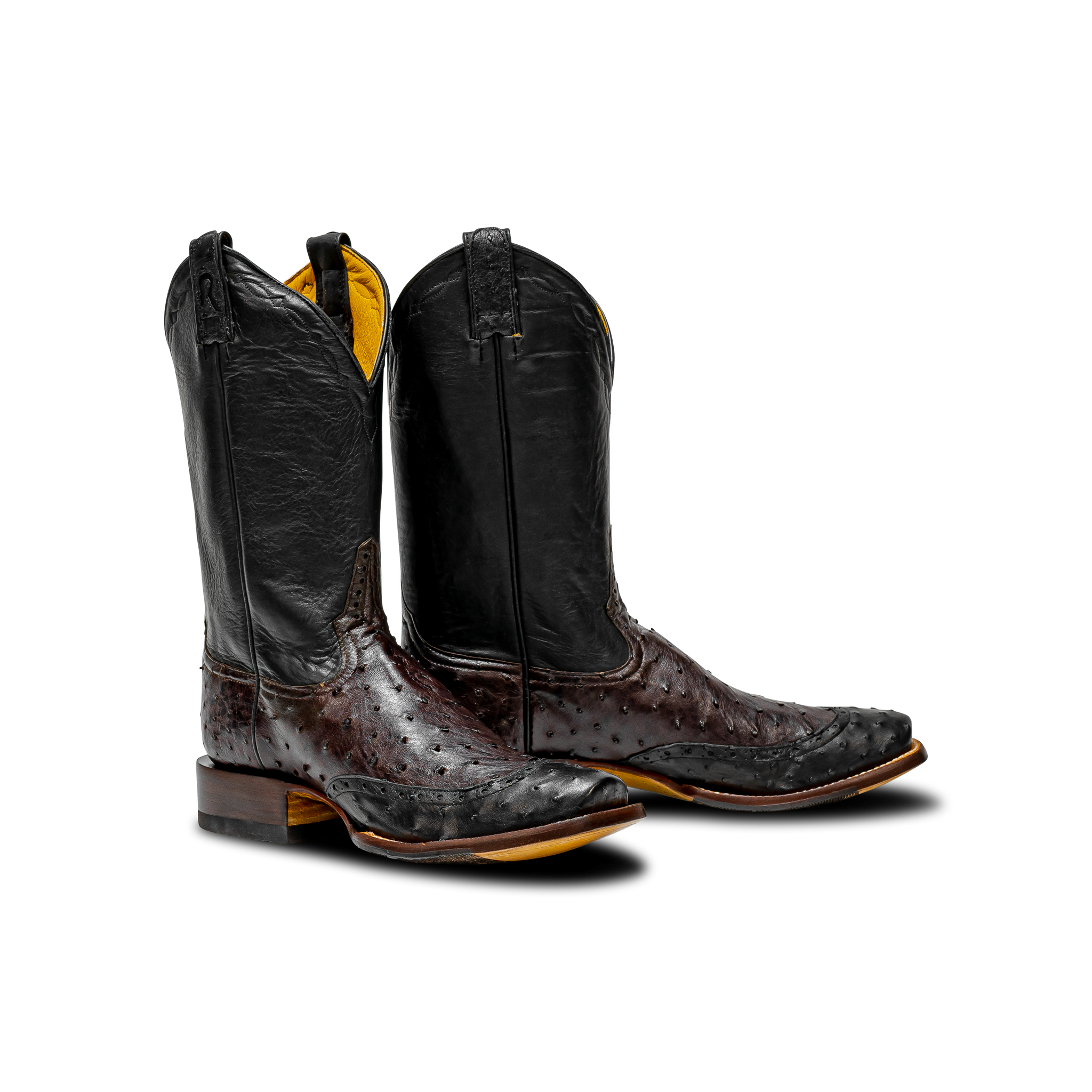 Rod Patrick RPM134 NICOTINE FULL QUILL OSTRICH with 3/4 BLACK FQ WINGT